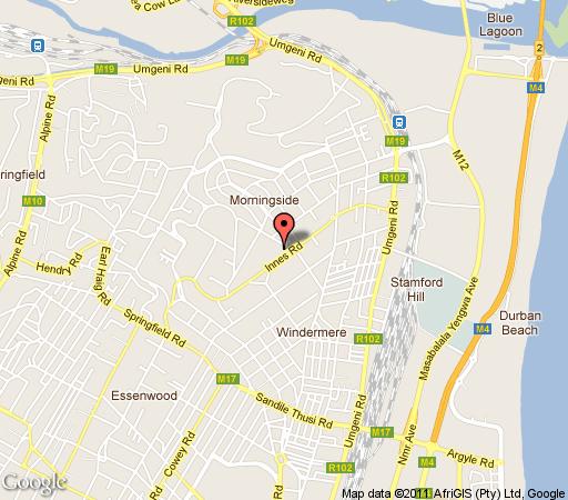 Map African Pride Audacia Manor in Morningside KZN Durban Durban and ...